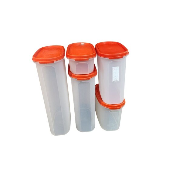 Tupperware | Kitchen | Tupperware Oval Modular Mates Red Seals Sizes ...